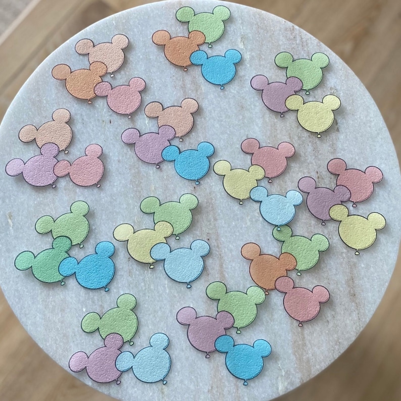 Mickey Balloons - Custom Edible Wafer Paper - Etsy