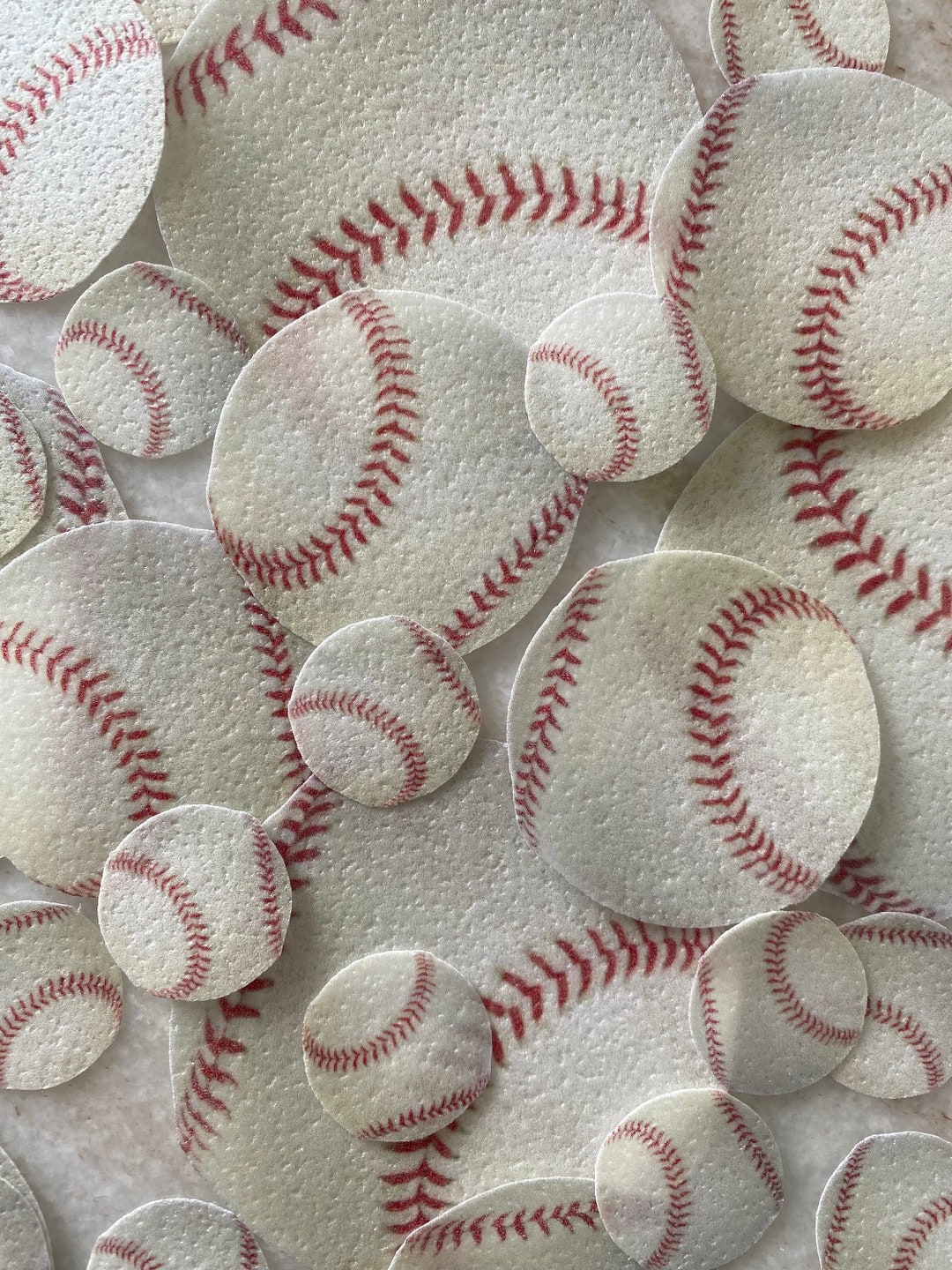 Baseball (realistic) - Custom Edible Wafer Paper - Etsy