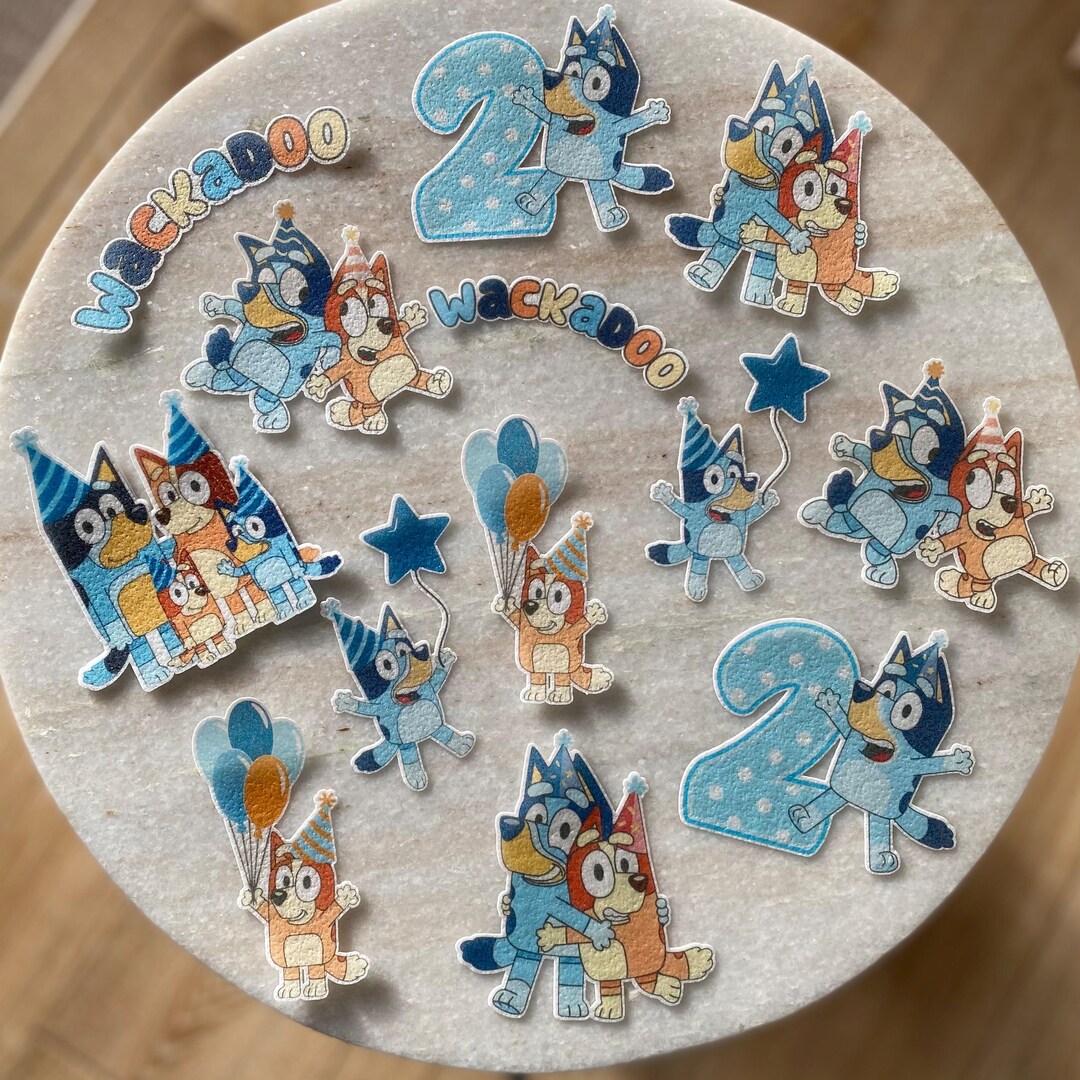 Birthday Bluey (customizable) - Custom Edible Wafer Paper - Etsy