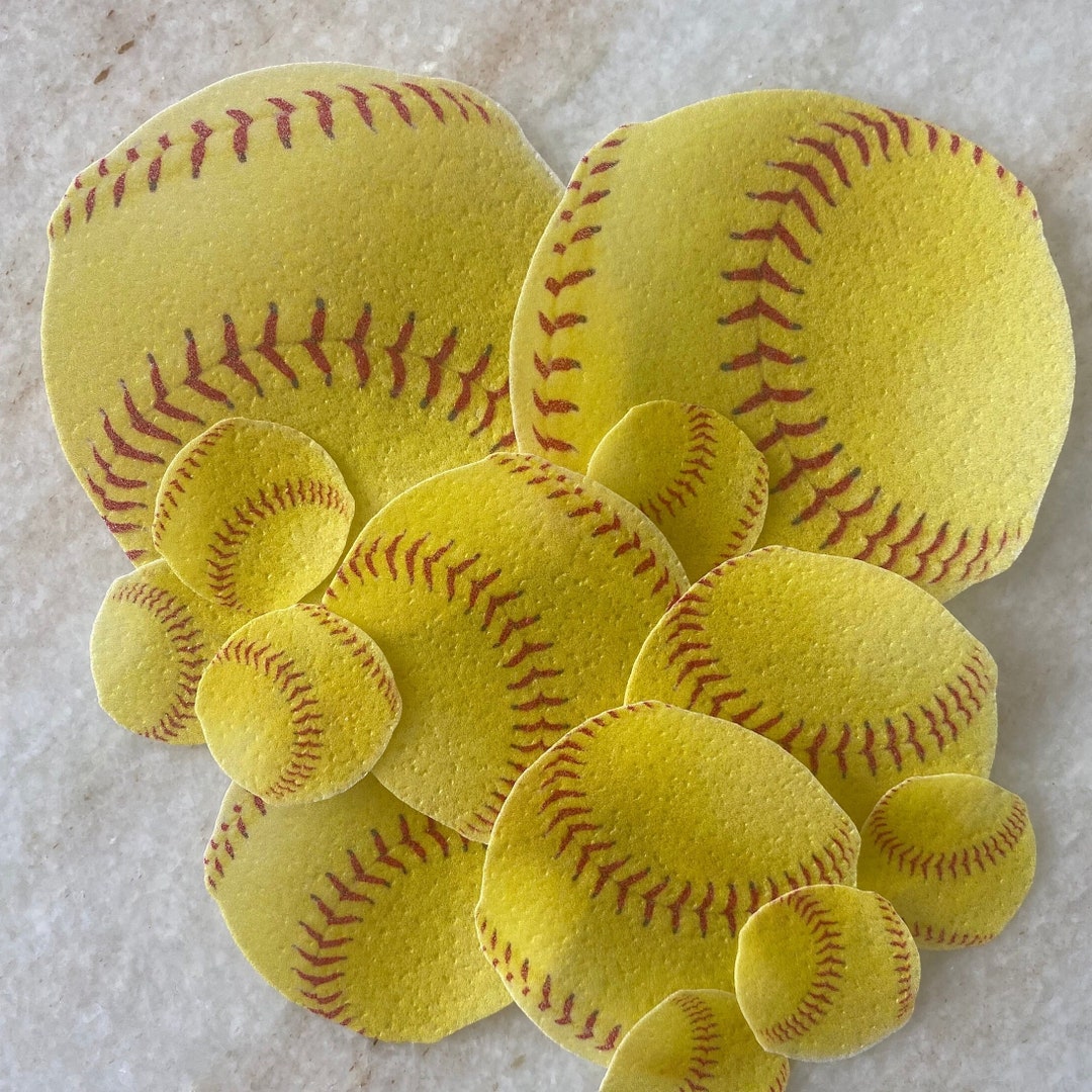 Softball (realistic) - Custom Edible Wafer Paper - Etsy
