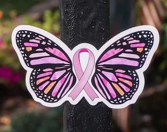 Breast Cancer Awareness Butterfly STICKER Proceeds to Be - Etsy