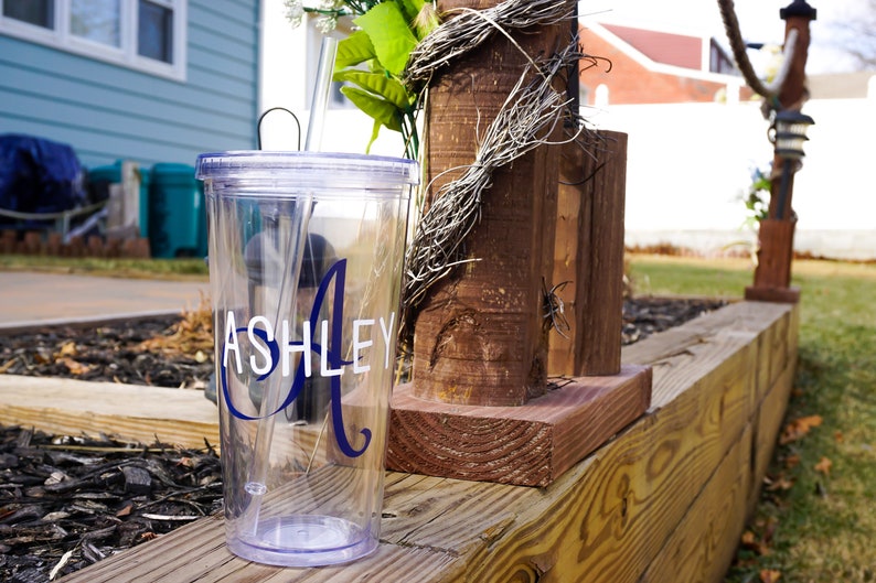 Custom Initial & Name Tumbler | Etsy