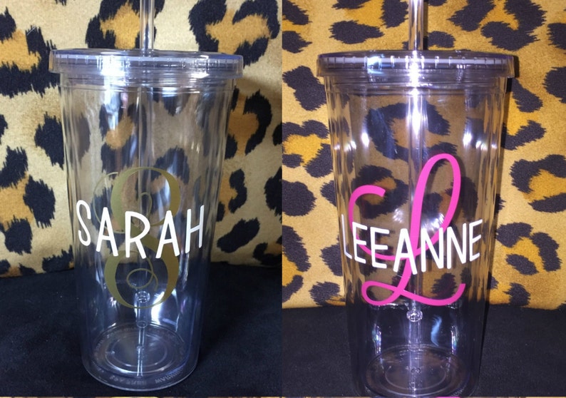 Custom Initial & Name Tumbler | Etsy