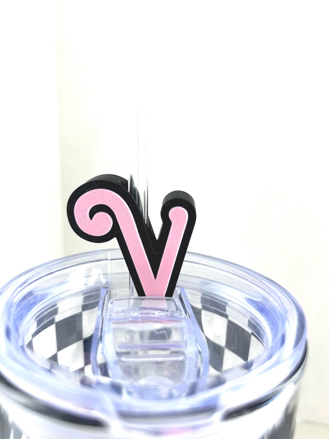 Letter Straw Topper - Tumbler Topper - Straw Accessory - Straw Buddy ...