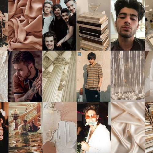 One Direction Yellow Aesthetic Photo Collage Kit - Etsy