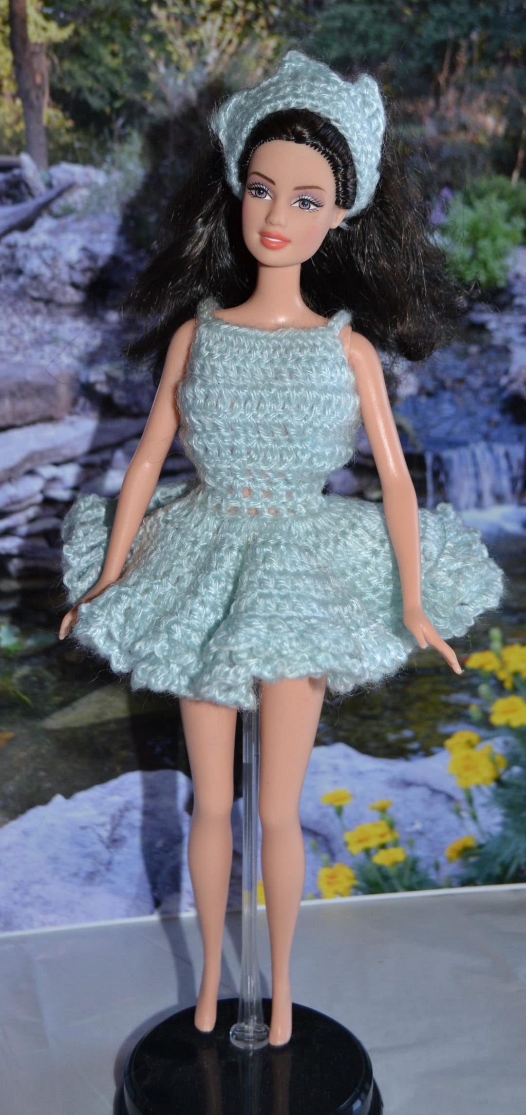Ballerina Costume With Tiara Crochet Pattern for Barbie and Other 11-1/ ...