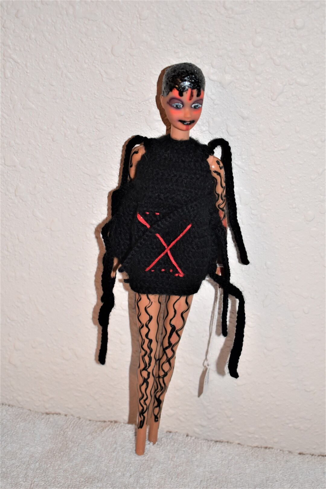 Black Widow Spider Costume Crochet Pattern for Barbie and Other 11-1/2 ...
