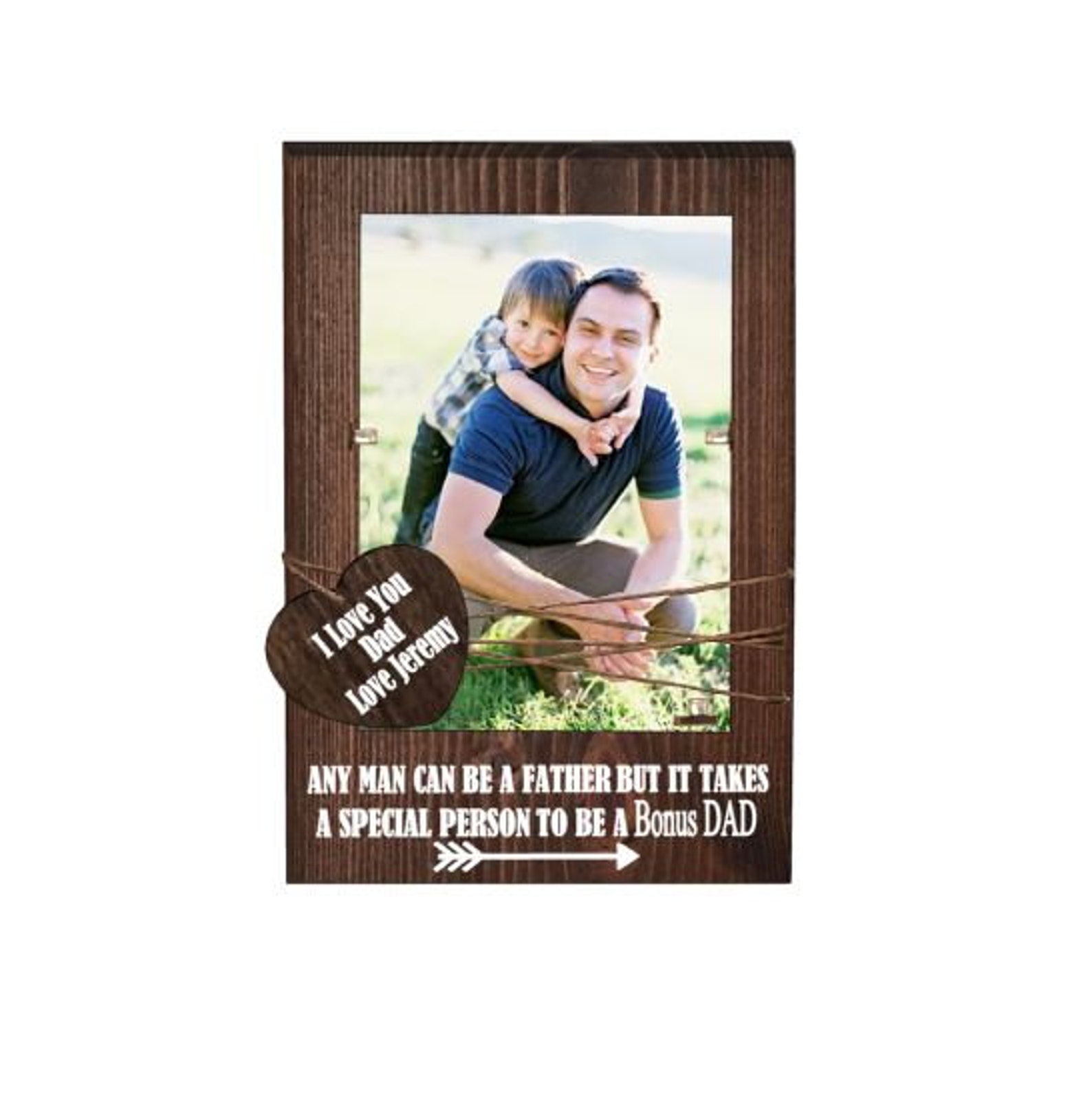 Bonus Dad Picture Frame Stepdad Photo Frame Gift for Bonus - Etsy