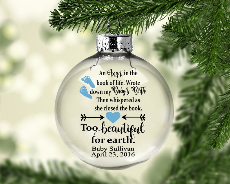 Infant Loss Memorial Christmas Ornament - Personalized Memorial ...