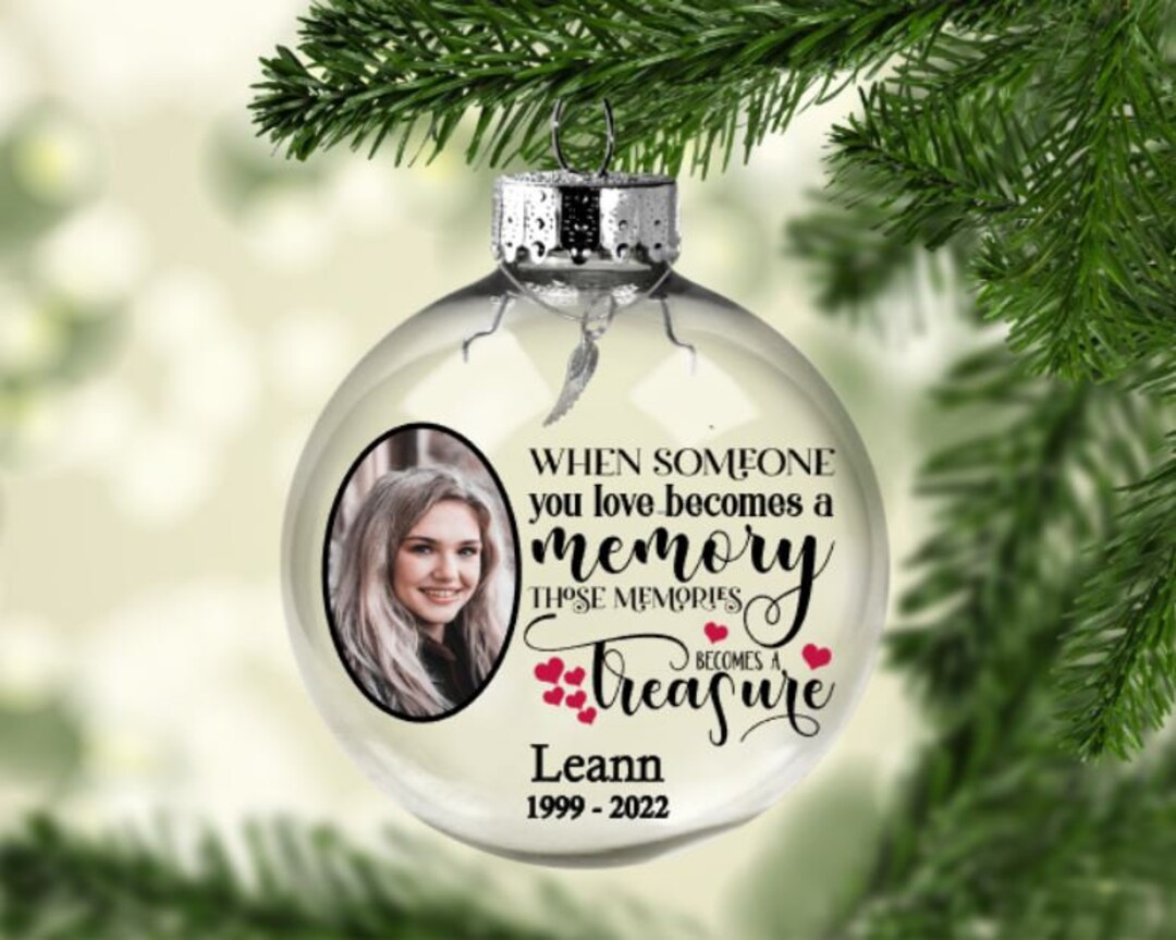 Personalized Memorial Christmas Ornament With Photo Condolence Gift ...