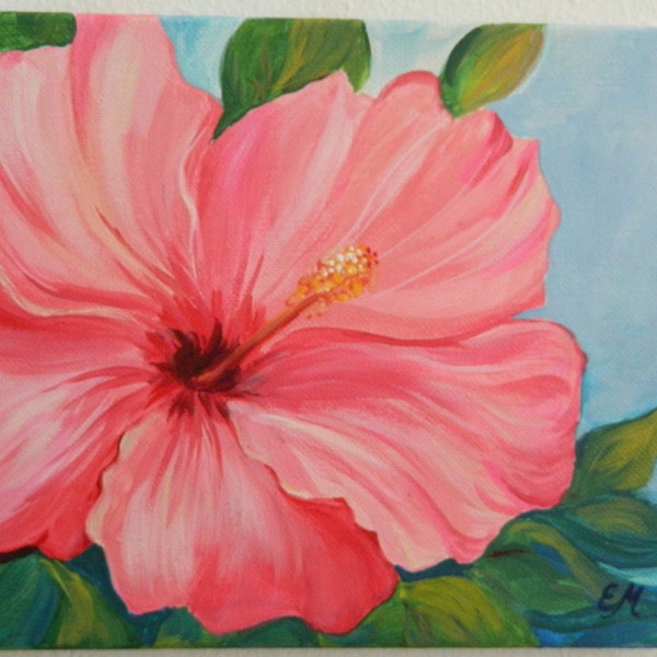 Hibiscus Painting - Etsy