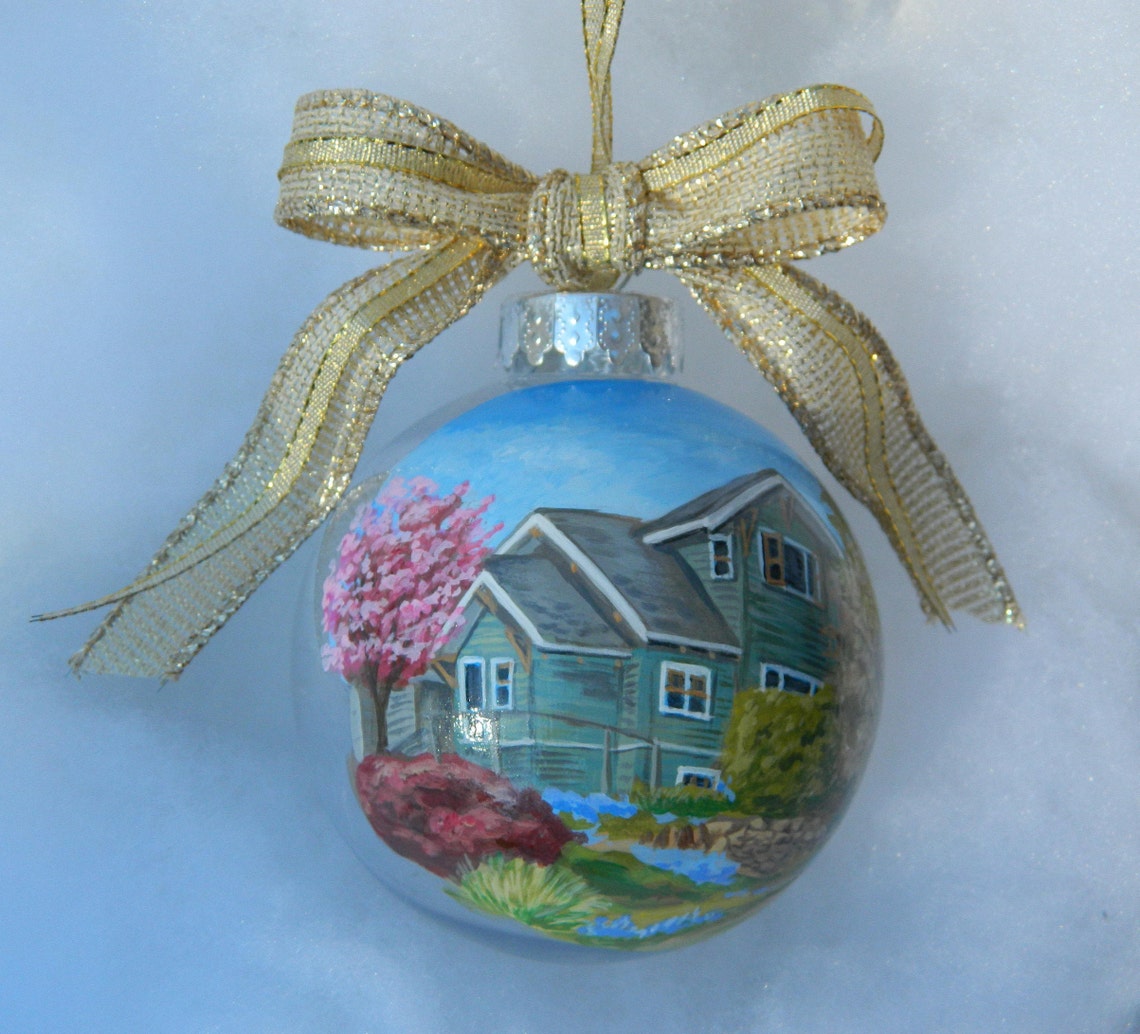 Custom House Ornament Handpainted House Ornament | Etsy