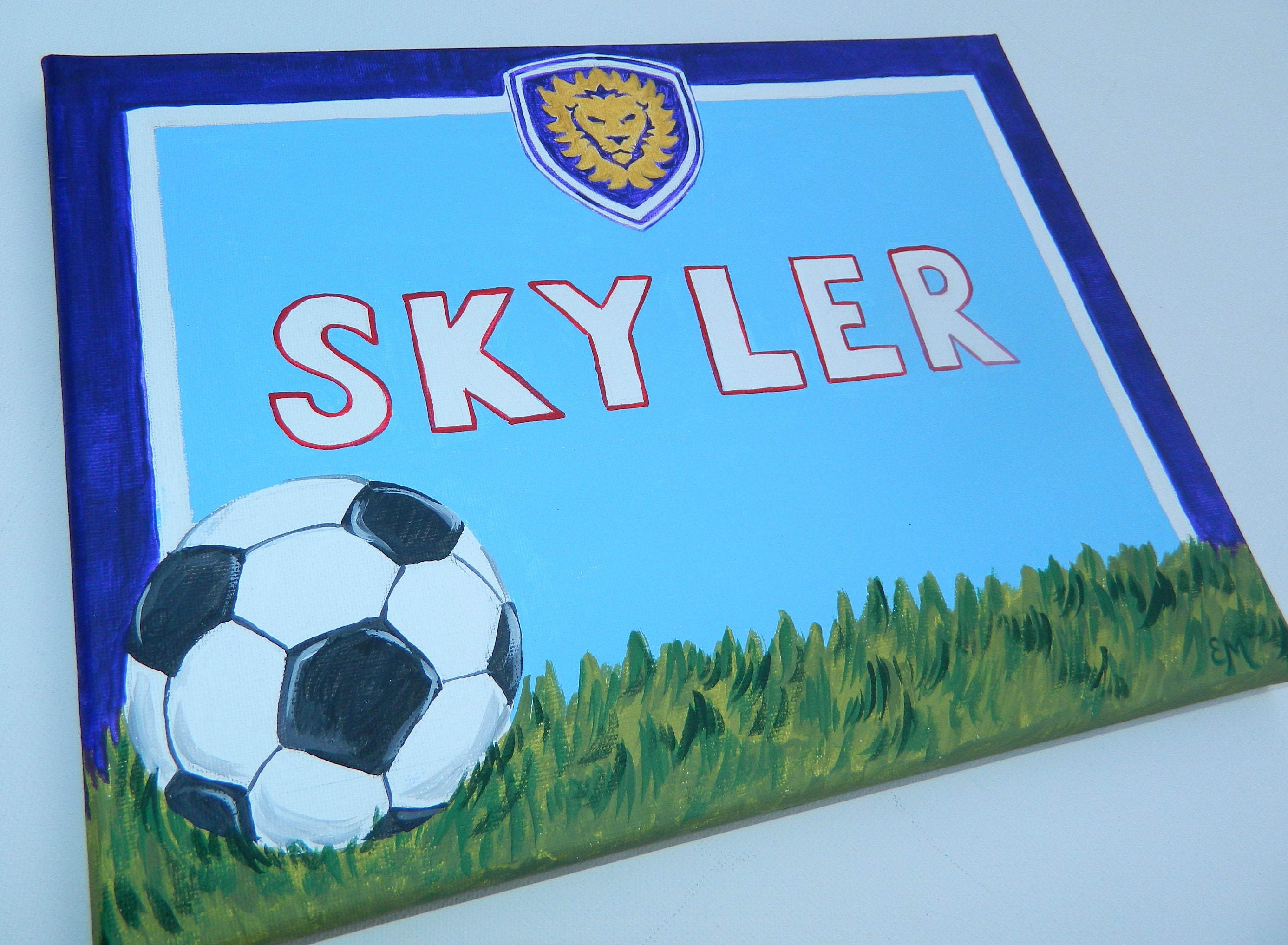 Baseball Name Sign Canvas, Custom Sports Nursery Decor - Etsy