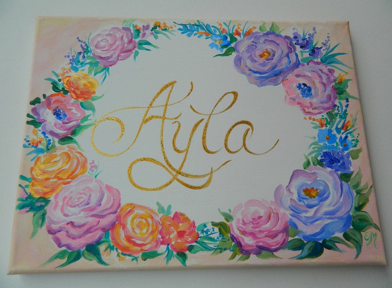 Custom Name Sign, Name Painting, Custom Dorm Room Sign, Dorm Room Decor ...