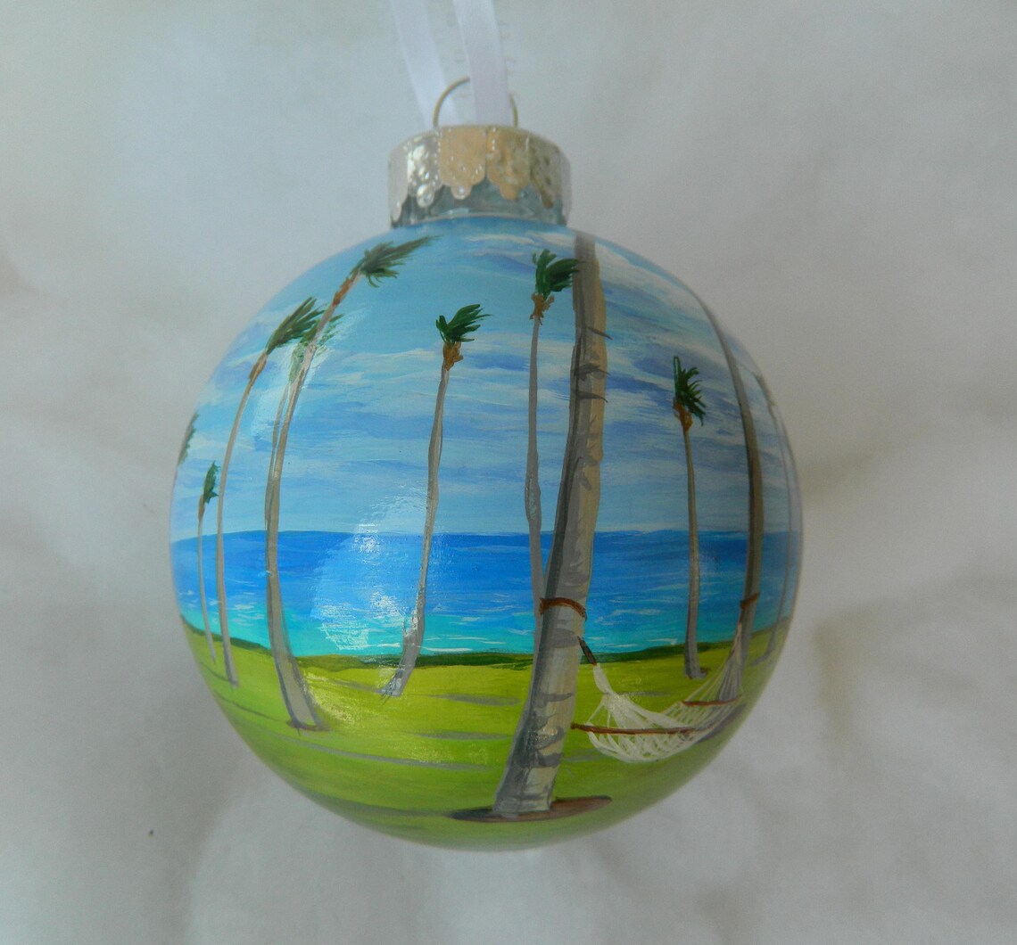 Custom Beach Ornament Handpainted Florida Ornament Custom - Etsy
