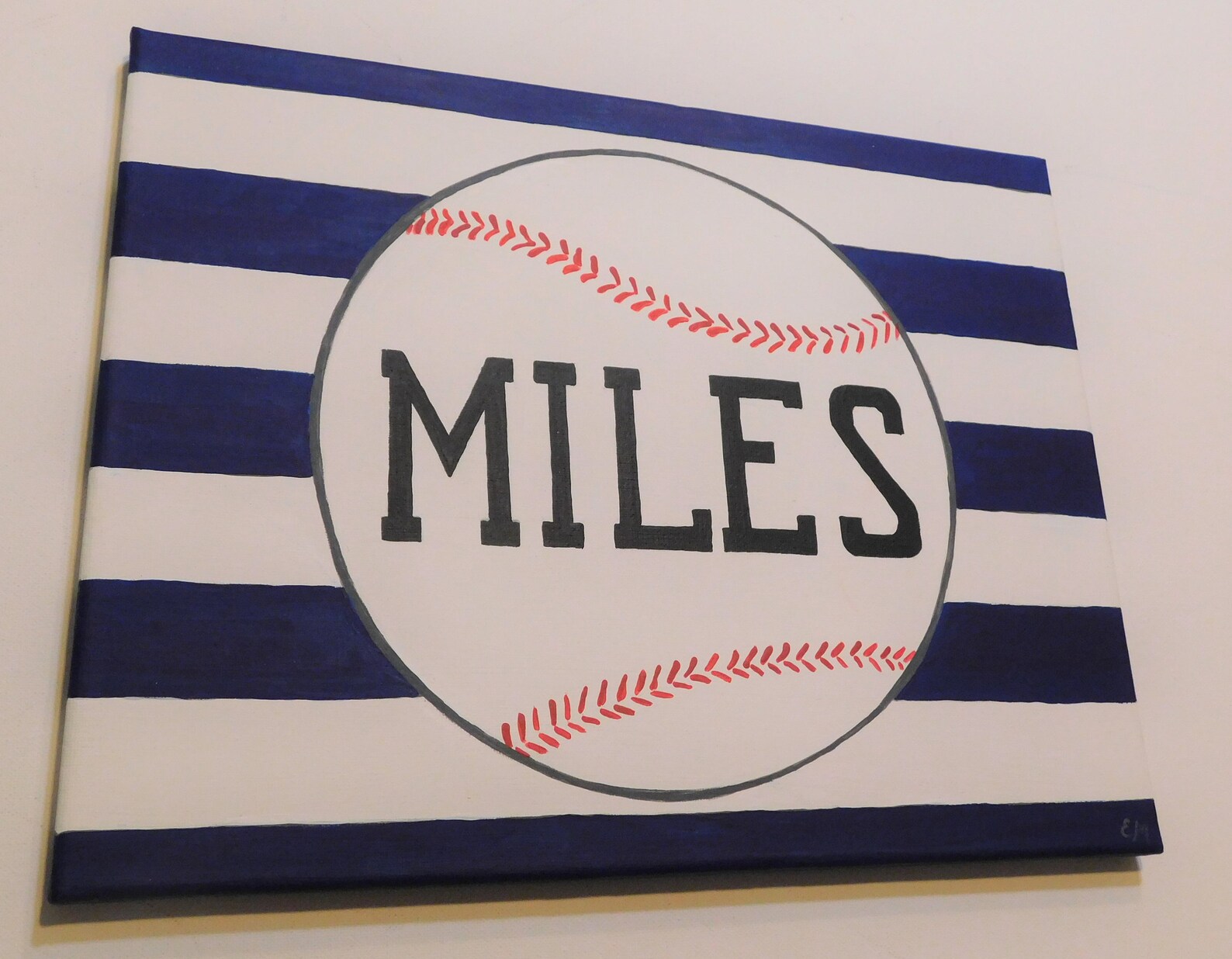 Baseball Name Sign Canvas Custom Name Sign Sports Baseball - Etsy
