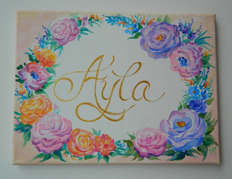 Custom Name Sign, Name Painting, Custom Dorm Room Sign, Dorm Room Decor ...