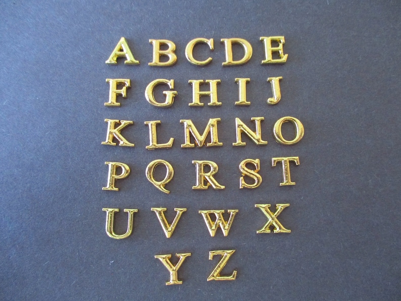 Gold Block Letter Floating Charms Memory Locket Charms - Etsy
