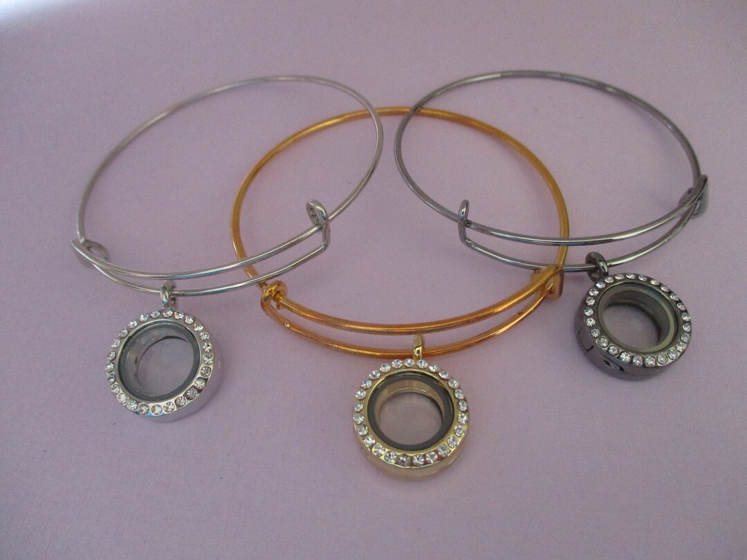 20mm Memory Locket Bracelet With Crystals - Etsy