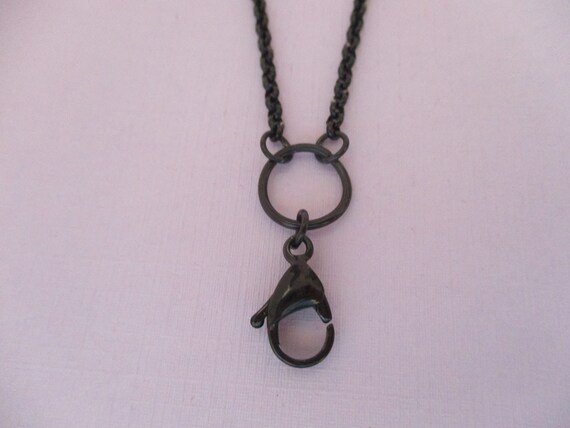 32in Black Rolo Locket Chain | Etsy