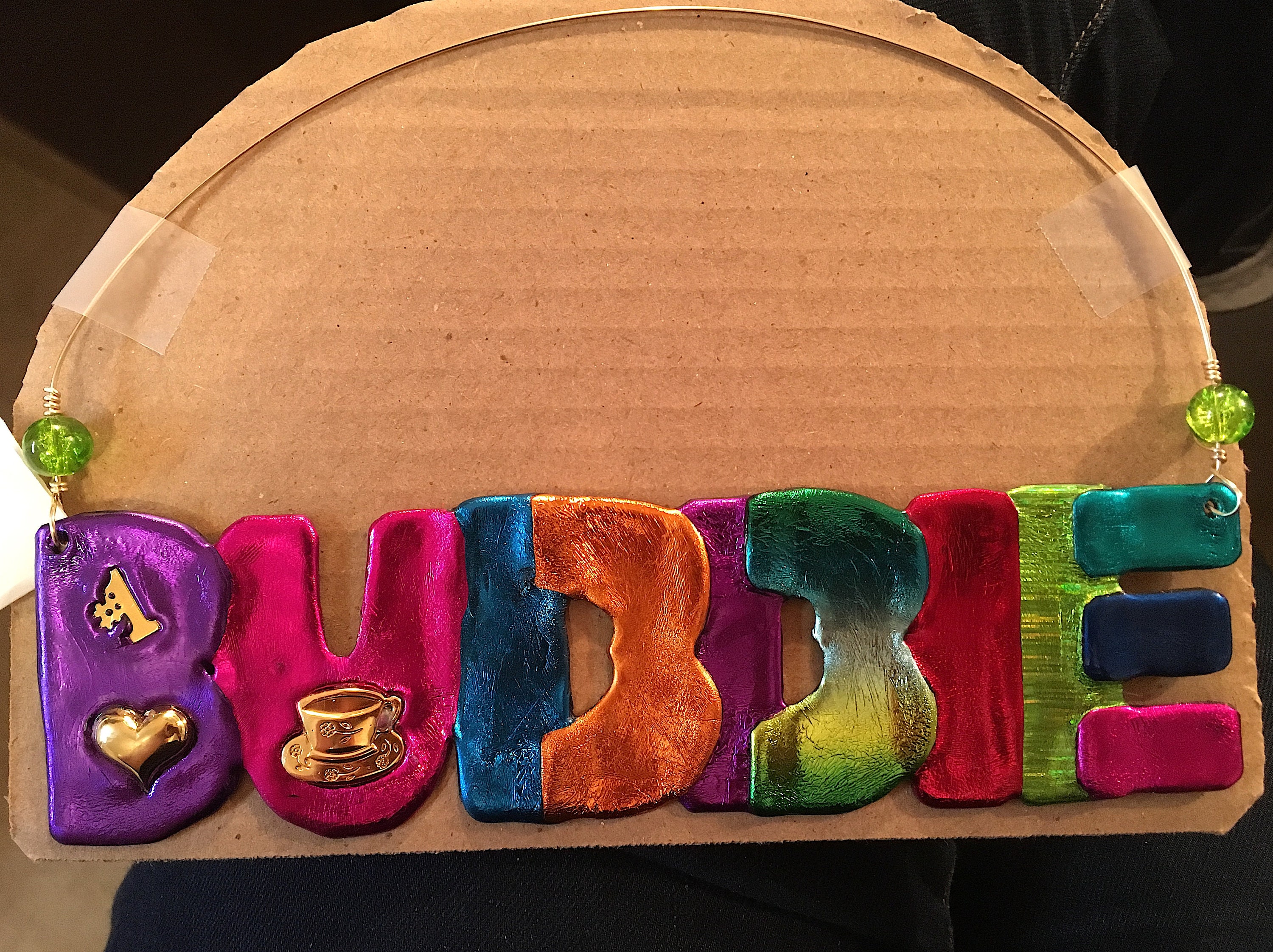 BUBBE Wallhanging, Jewish Wall Art, Endearment for Grandmother, 24K ...