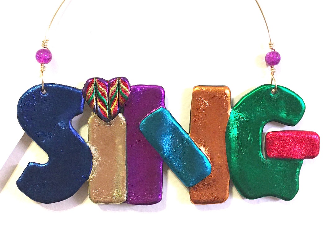 SING Ornament, Christmas Decor, Christmas Ornament, Singing, Love of ...