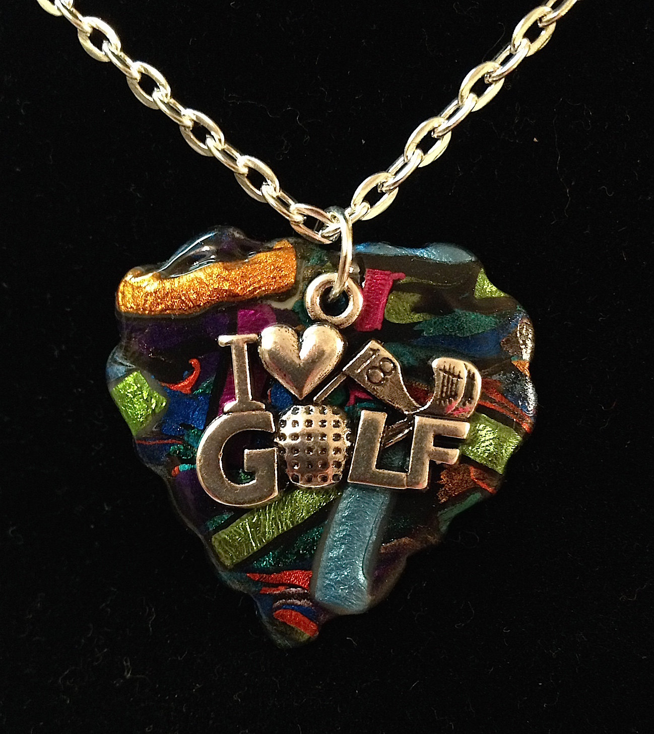 GOLF Necklace and Earring Set Golfer Valentines Gift Charm - Etsy