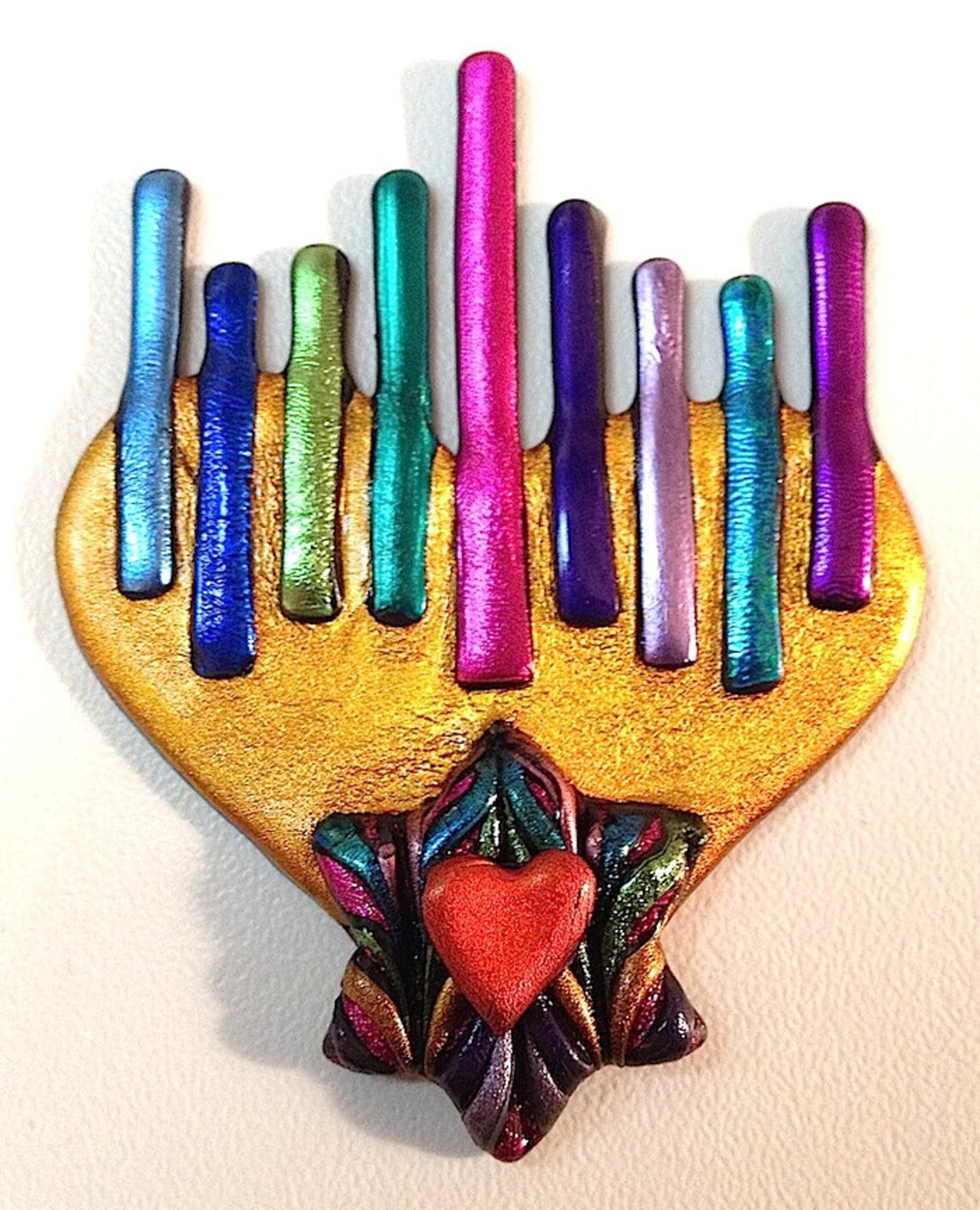 Hanukah Menorah Pin Hanukah Jewelry Hanukah Candles - Etsy