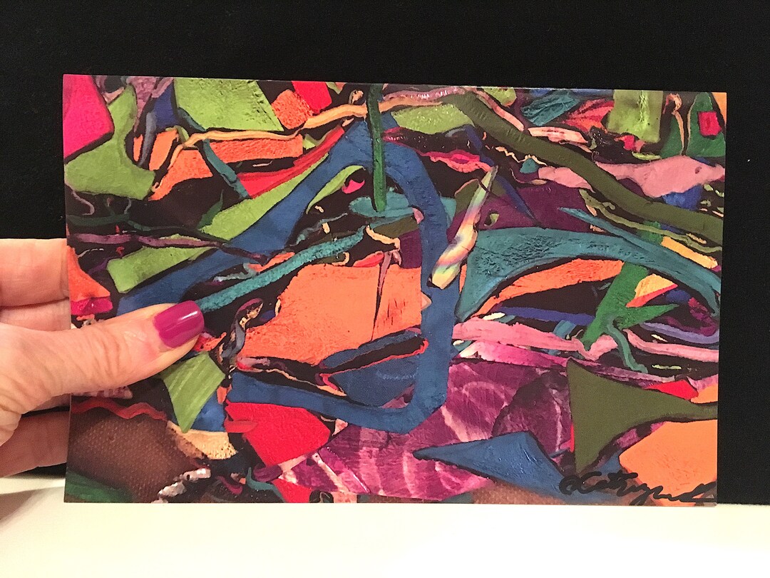 METALLIC ABSTRACTS© sundial NOTECARD Design, Blank Inside, Vibrant ...