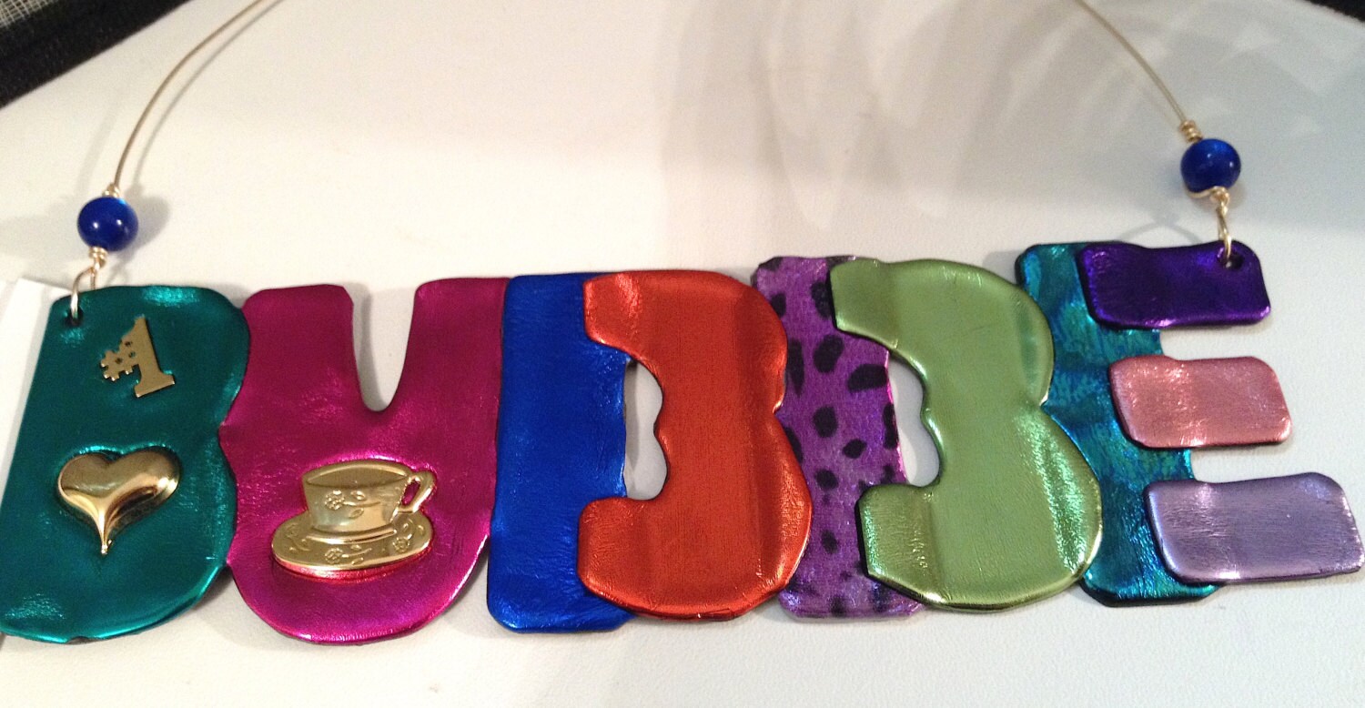 BUBBE Wallhanging, Jewish Wall Art, Endearment for Grandmother, 24K ...