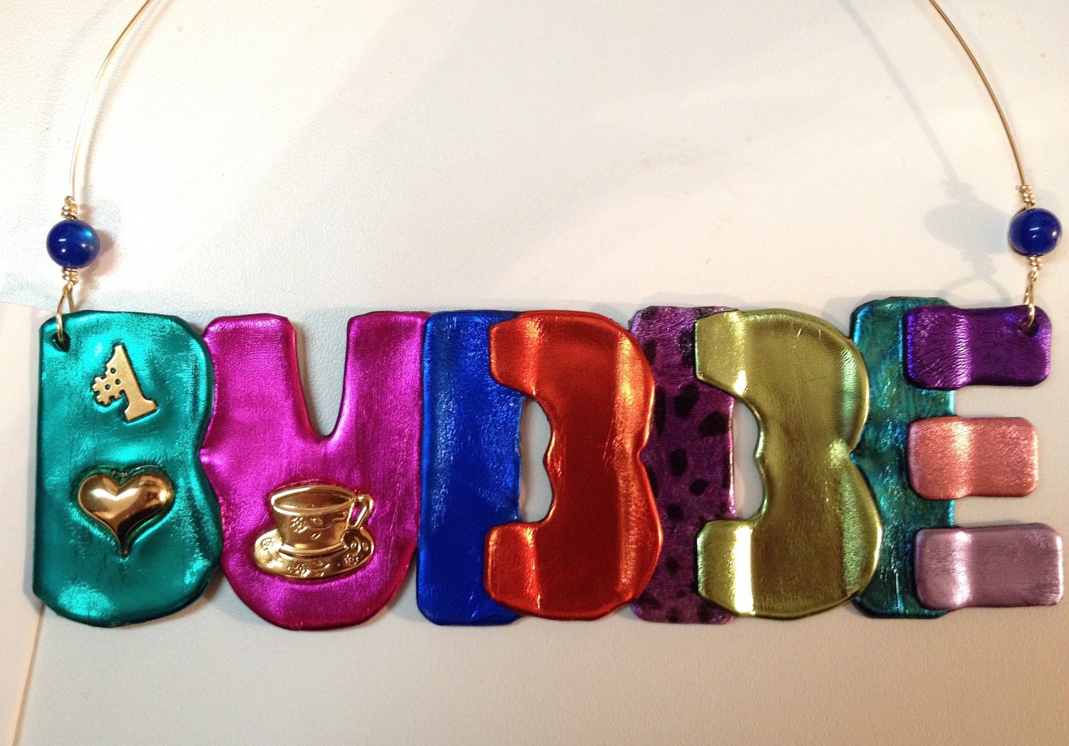 BUBBE Wallhanging, Jewish Wall Art, Endearment for Grandmother, 24K ...