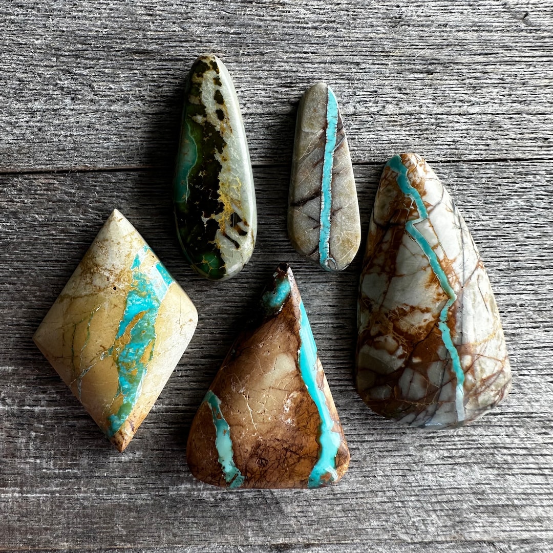 Loose Stones choose One: Royston Ribbon Turquoise custom Settings Also ...