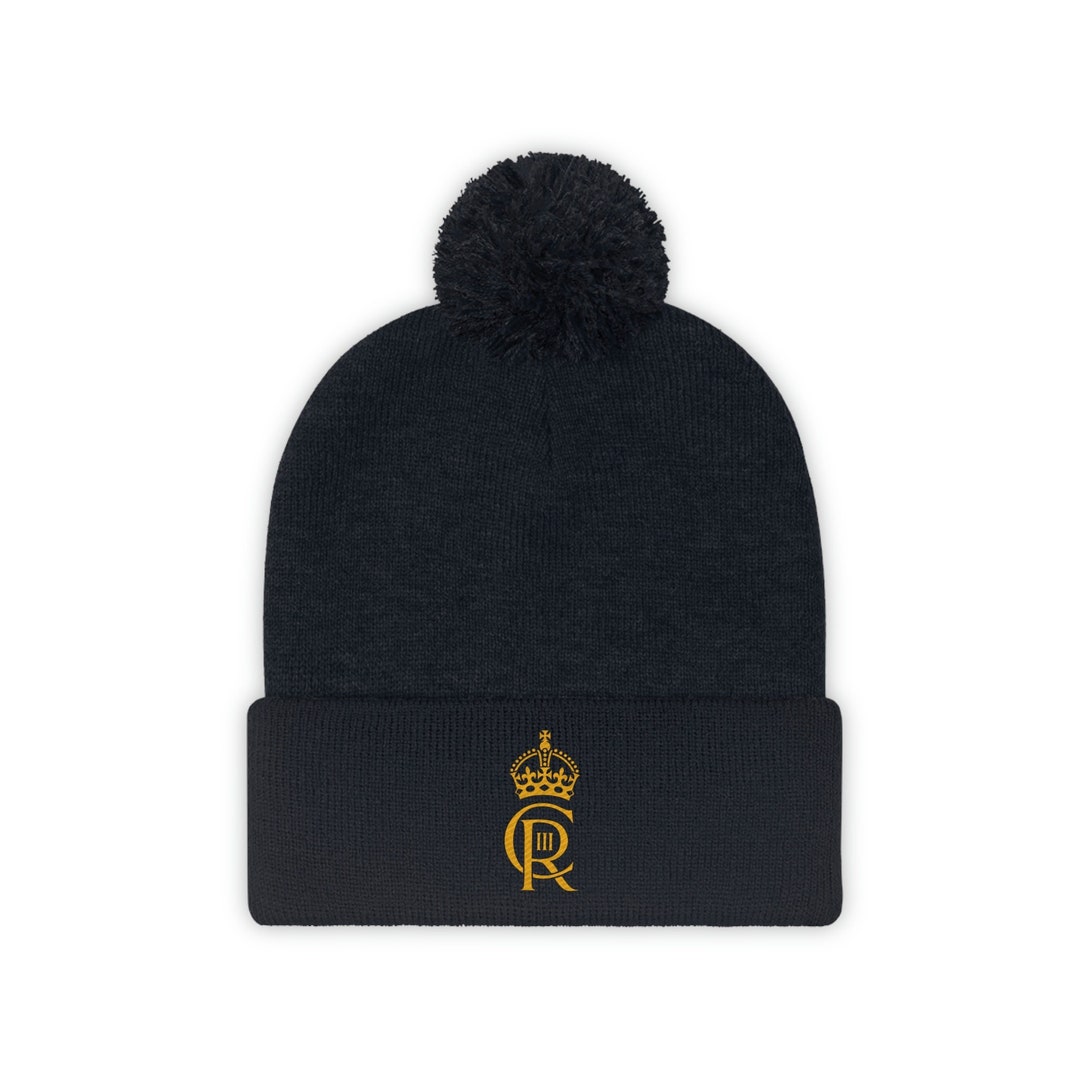 King Charles Royal Cypher Pom Pom Beanie, Ski Hat, CIIIR - Etsy