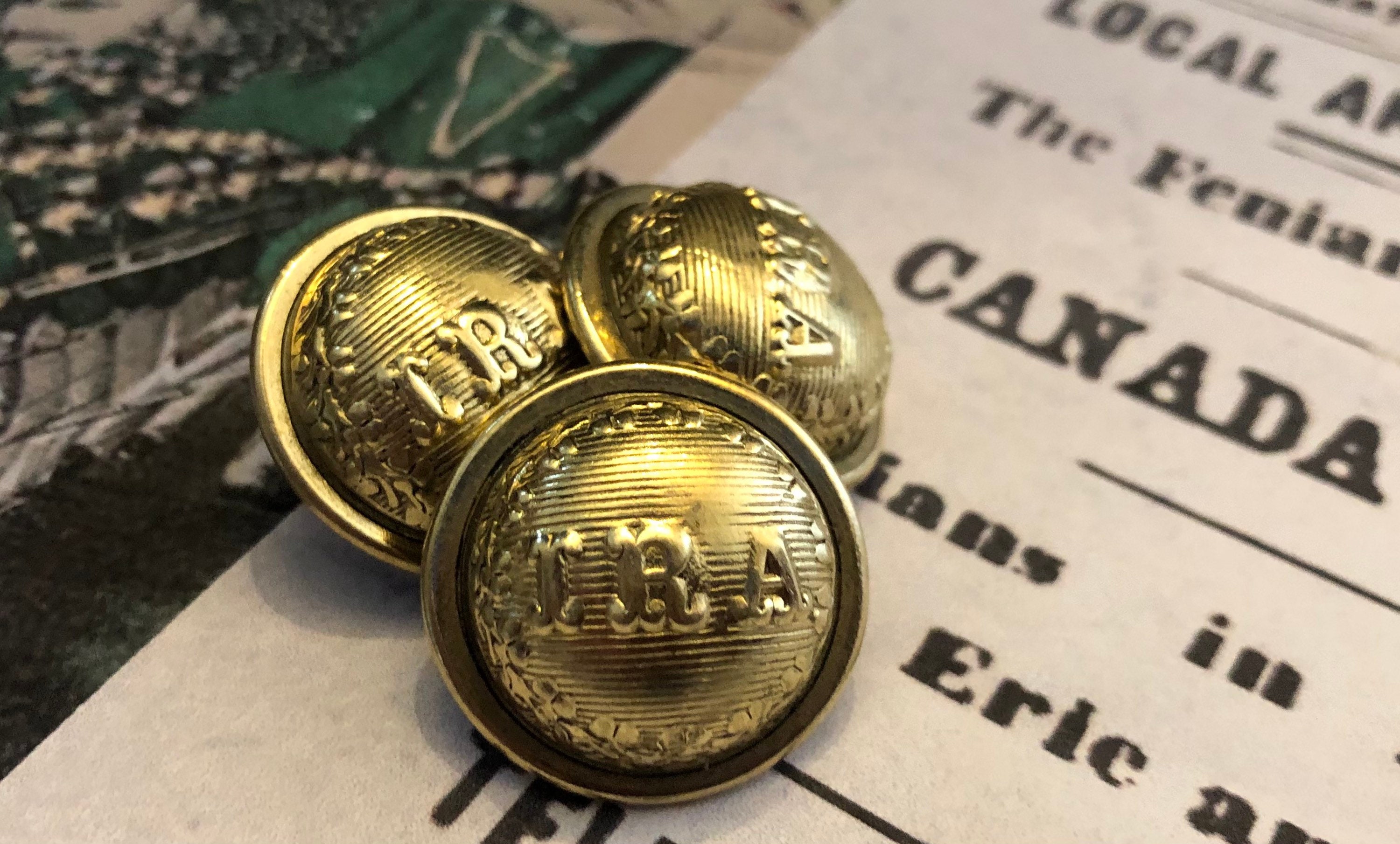 Fenian Uniform Buttons 1866-1871, Irish Republican Army 1” - Etsy