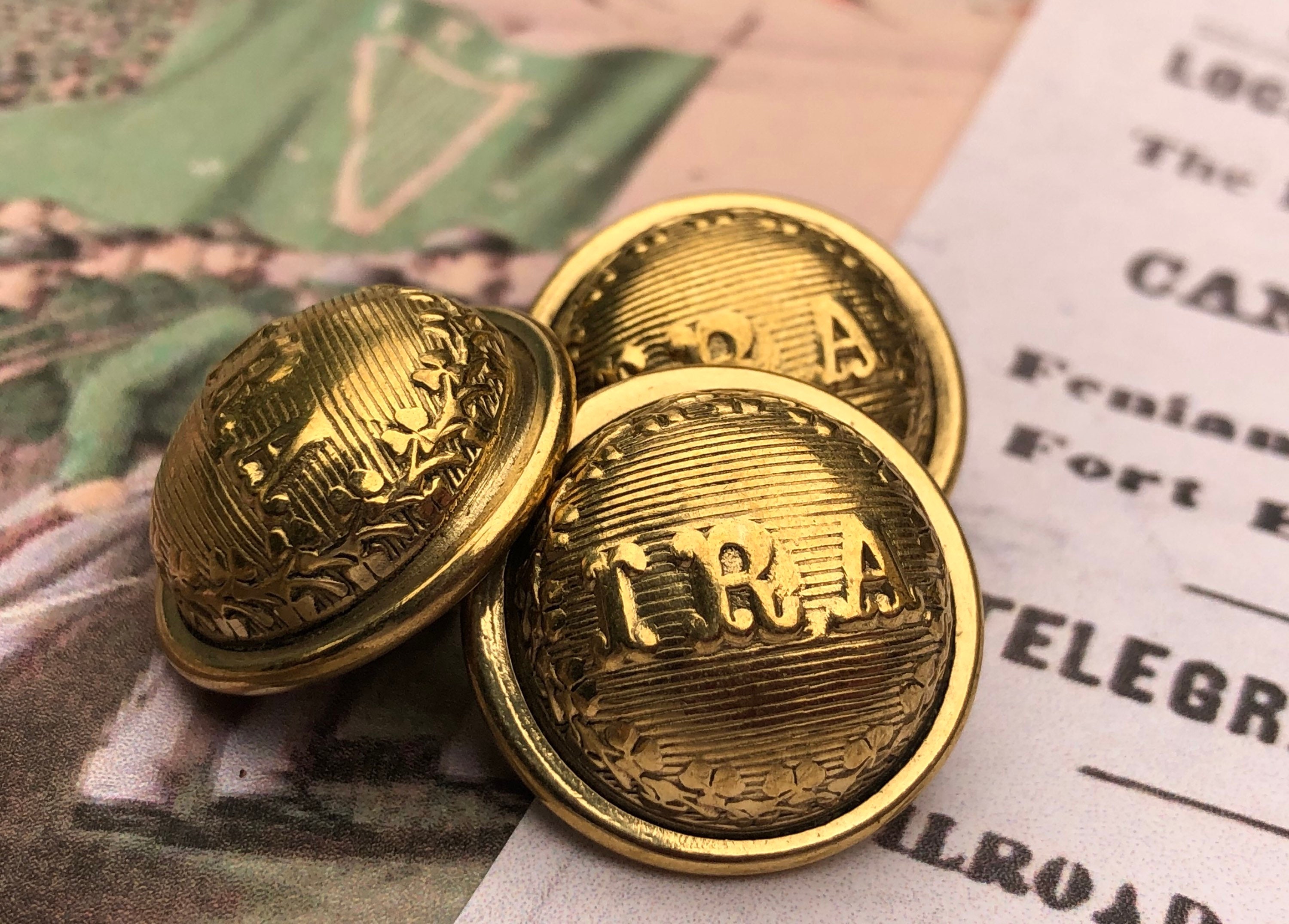 Fenian Uniform Buttons 1866-1871, Irish Republican Army 1” - Etsy