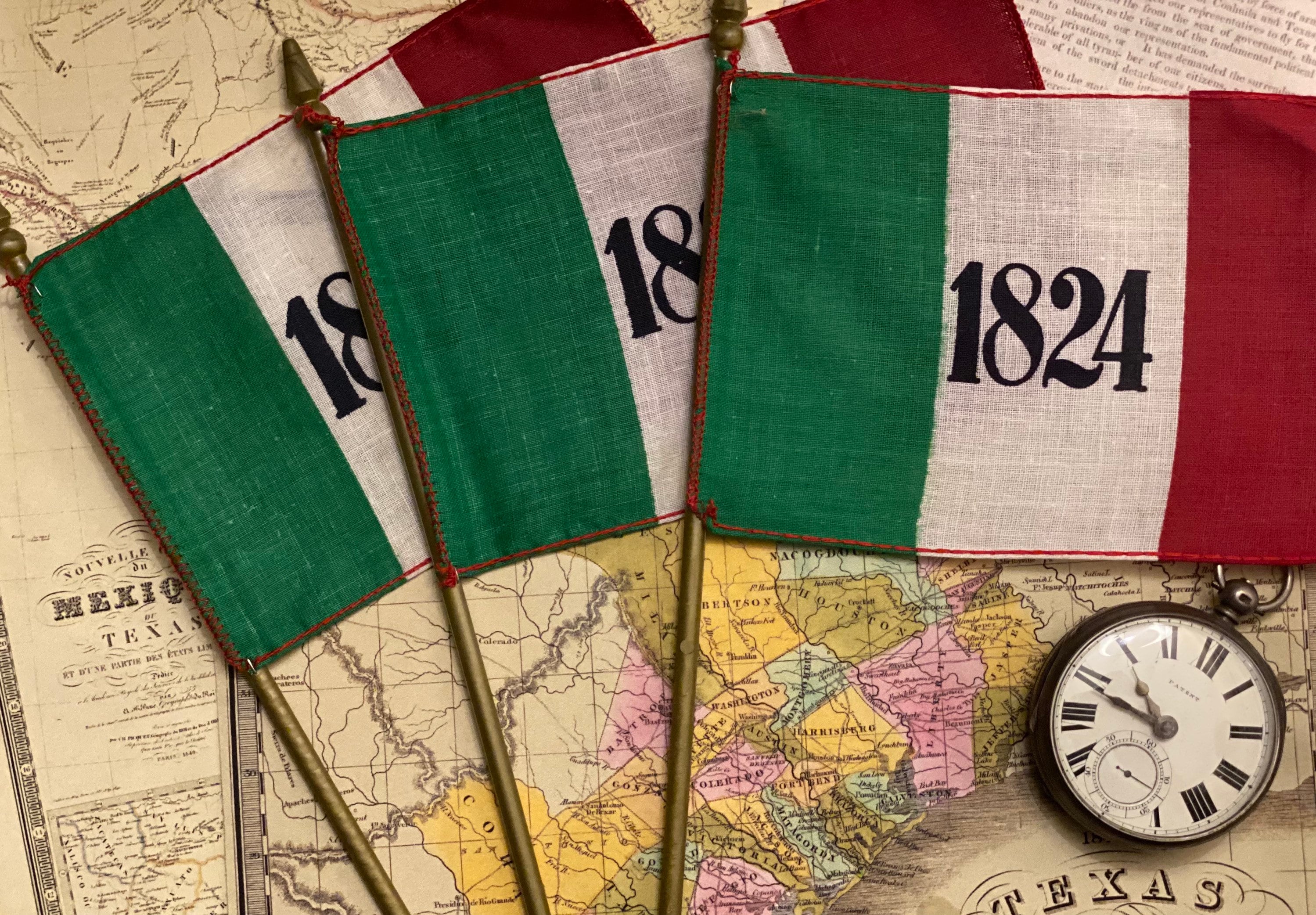 Alamo Flag, Texas Vintage Historical Stick Flag, 1824 Mexican ...