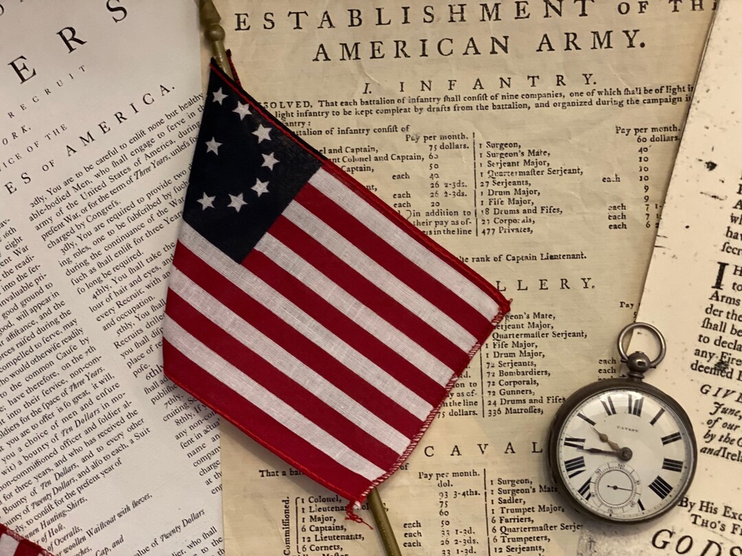 Cowpens Flag, 3rd Maryland- Vintage Historical Stick Flag ...