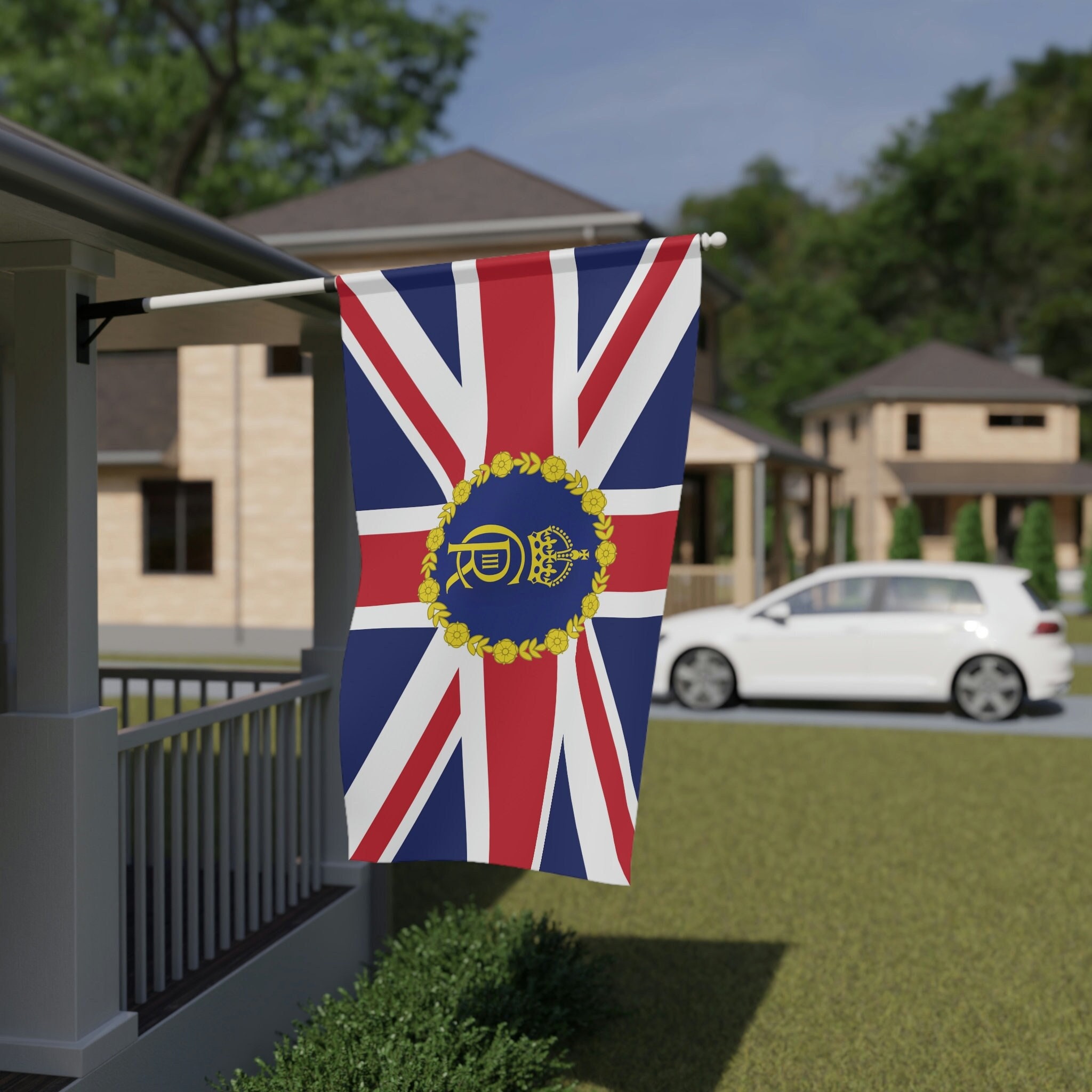 Charles III Coronation Royal House Banner, Patriotic British Royal Flag ...