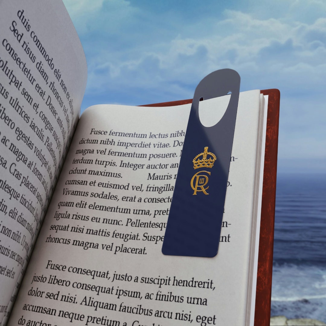 King Charles III Royal Cypher Aluminium Bookmark, British Coronation ...