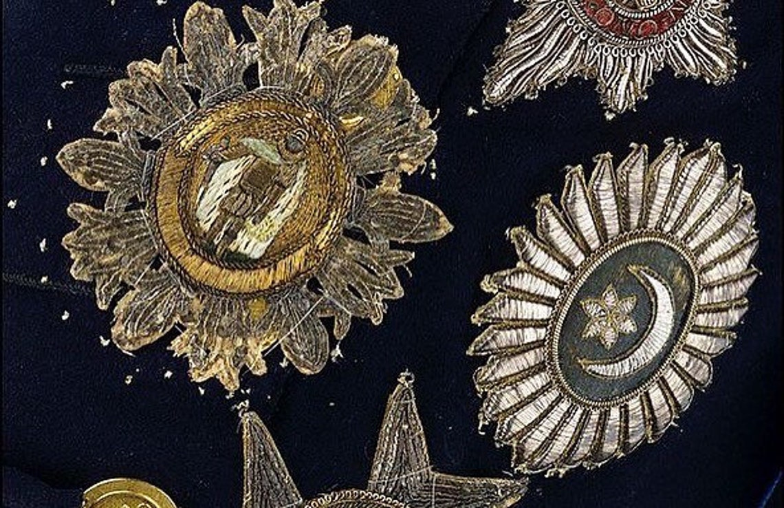 Imperial Order of the Crescent -ottoman Embroidered Star, Admiral ...