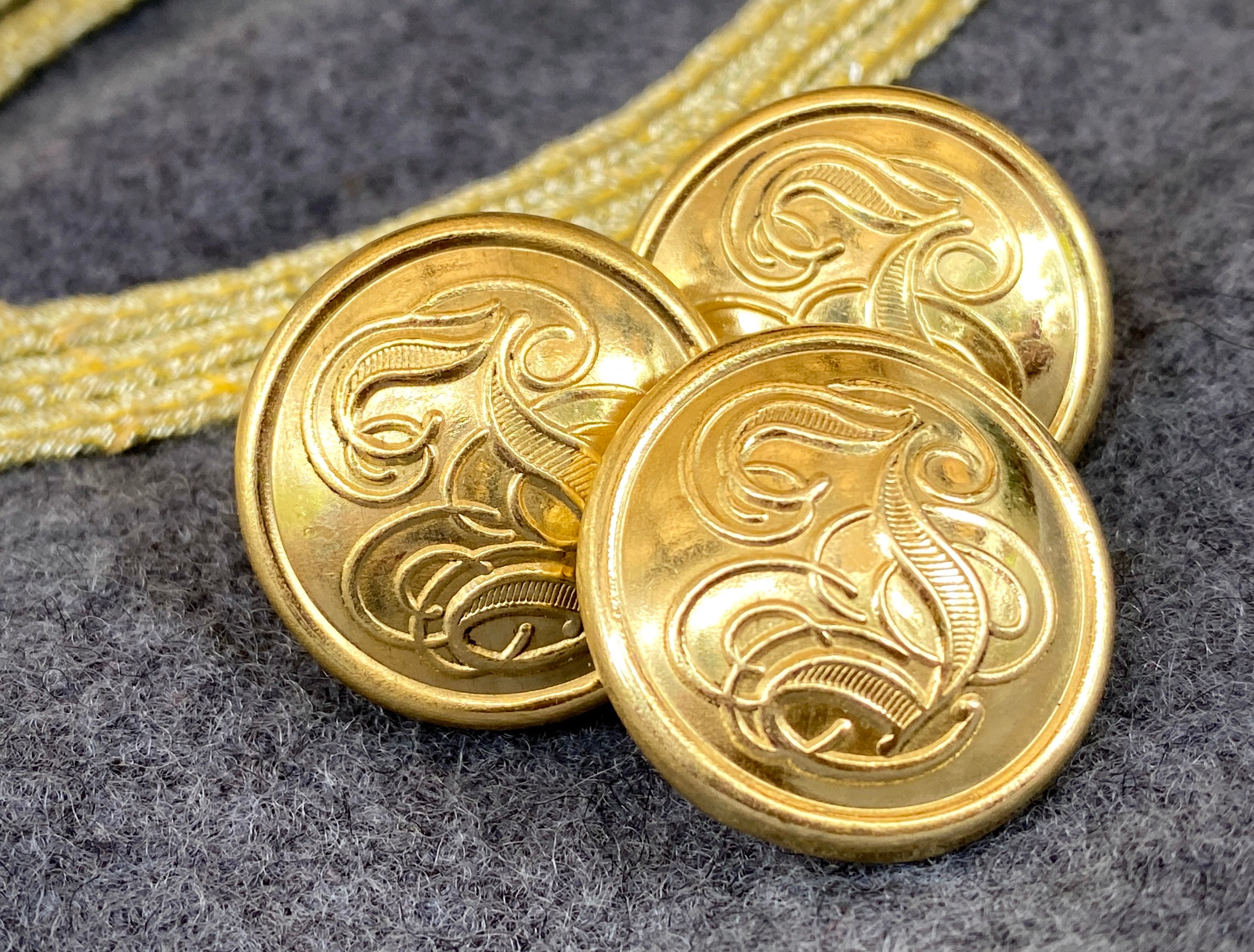 Script I Uniform Button Confederate Infantry P. Tait and - Etsy