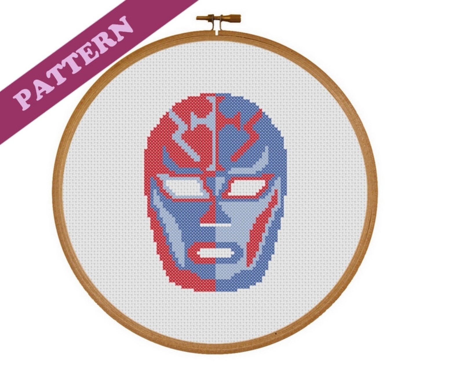 Luchador Mexican Wrestling Mask, Simple, Easy, Beginner, Modern Cross ...