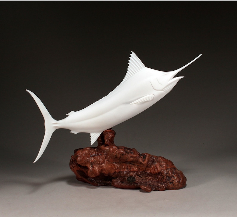 Marlin Sculpture Decor by John Perry 18in Long Pellucida - Etsy