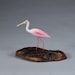 Spoonbill Sculpture by John Perry 5 Inches Tall on Polished Burl Base ...
