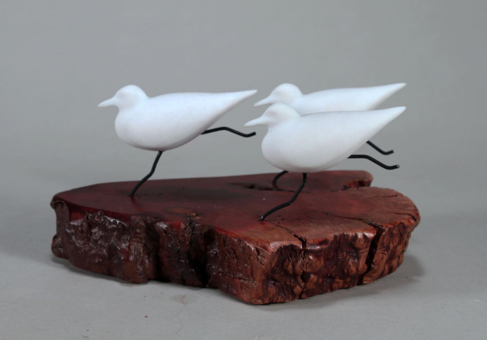 Sandpiper Sculpture Figurine Decor by John Perry TRIO 7in Long on ...