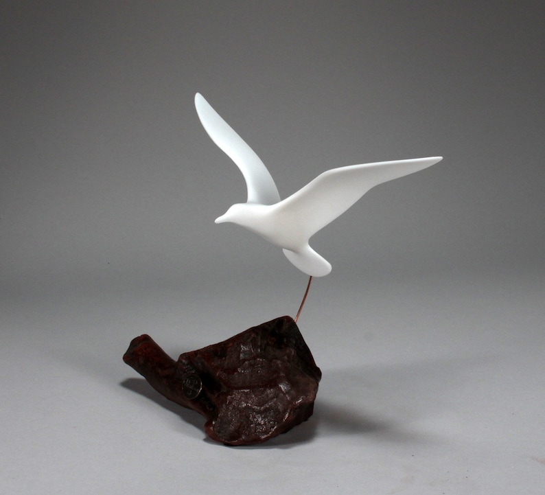 Seagull Sculpture Decor Statue by John Perry wings - Etsy