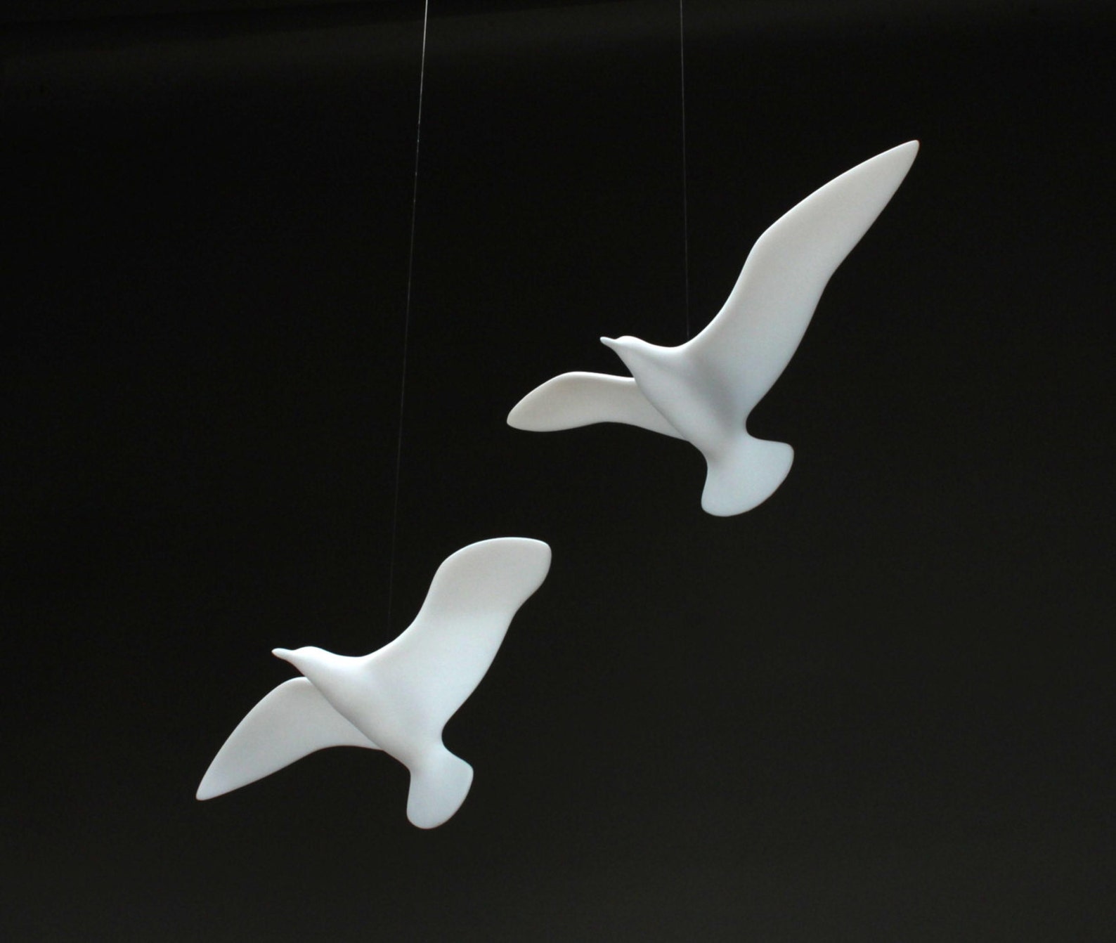 Seagull MOBILE Sculpture Figurine by John Perry DUO 9in - Etsy