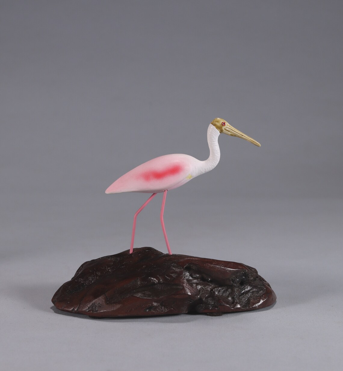 Spoonbill Sculpture by John Perry 5 Inches Tall on Polished Burl Base ...