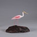 Spoonbill Sculpture by John Perry 5 Inches Tall on Polished Burl Base ...