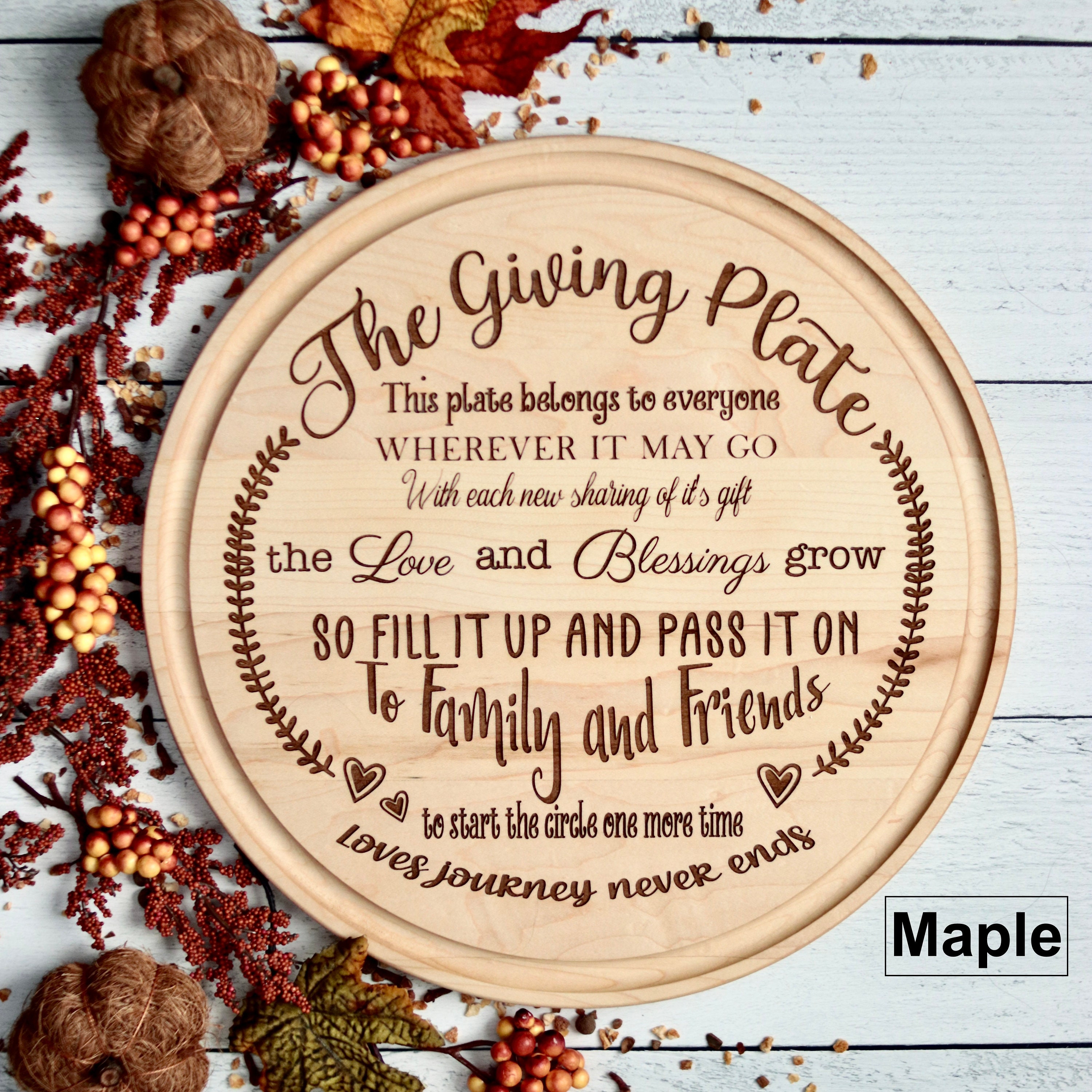 The Giving Plate, Circle of Giving, Holiday Gifting, Sharing Platter ...